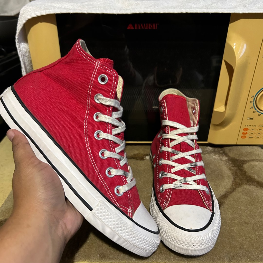CONVERSE ALL STAR HIGH RED, Women's Fashion, Footwear, Sneakers on ...