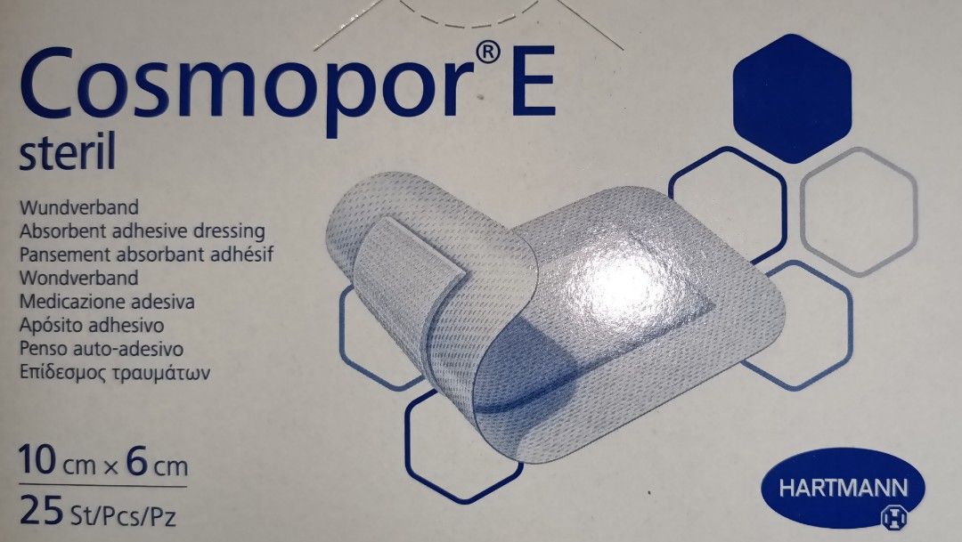 Cosmopor E Sterile 10cm x 6cm. 25 pieces per box. Individual Wrapped ...