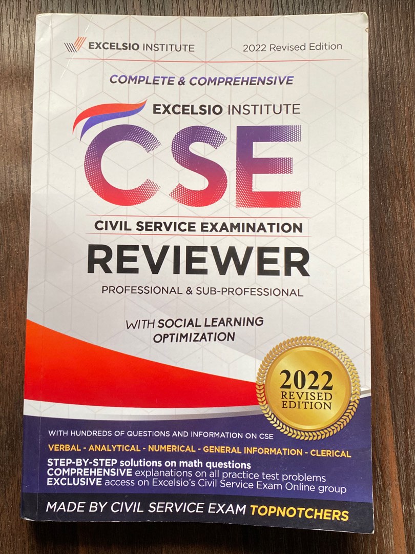 CSE Reviewer 2022 by Excelsio, Hobbies & Toys, Books & Magazines ...