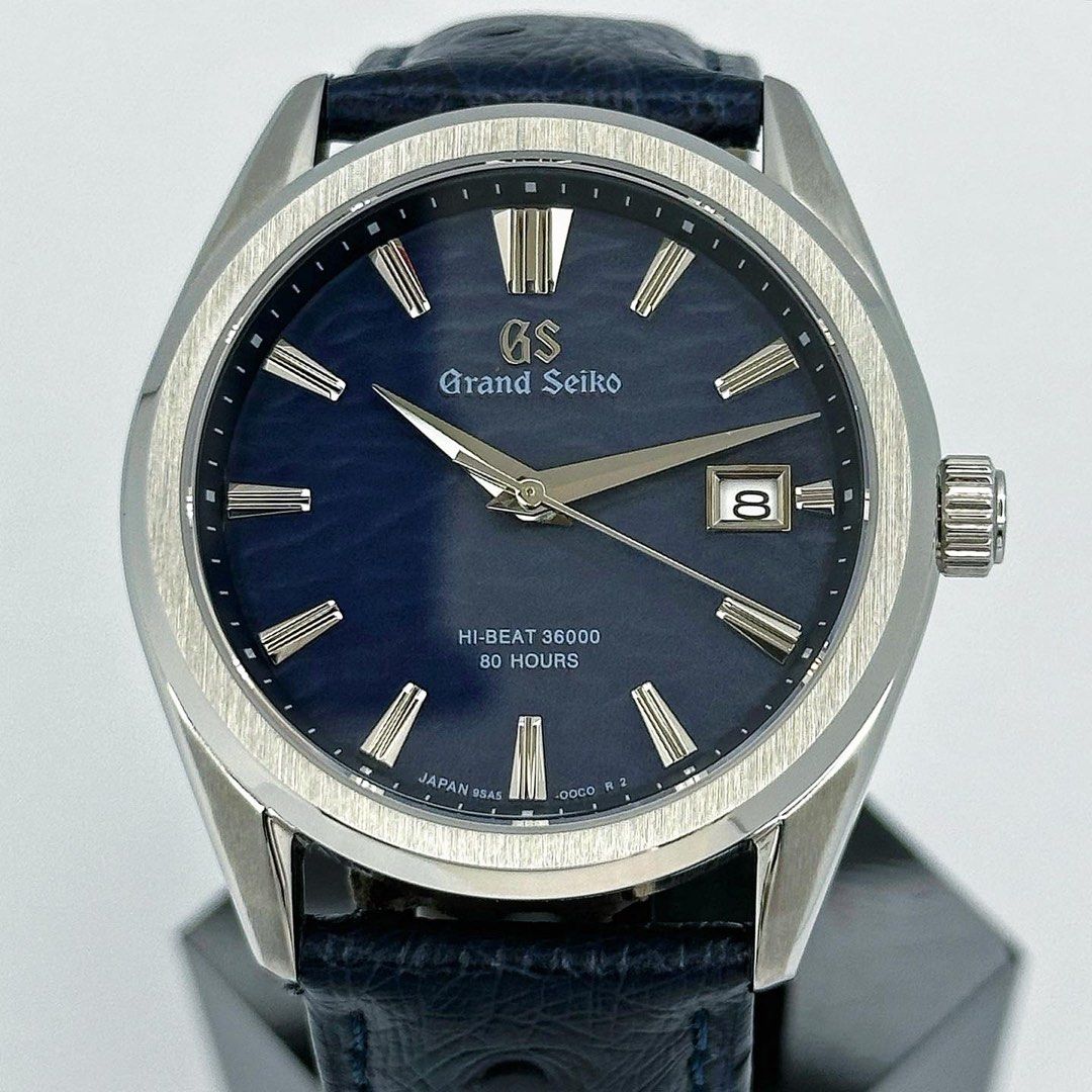 Custom Seiko Mod Dark Blue Lake GS on Leather 40mm, Men's Fashion, Watches & Accessories ...