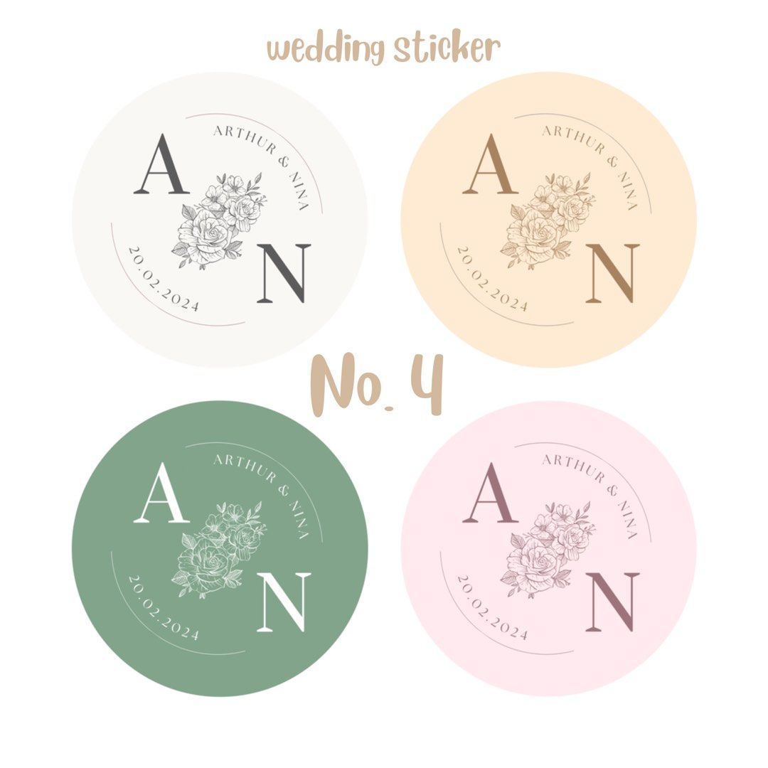 Customised wedding label sticker for door gift, Hobbies & Toys ...