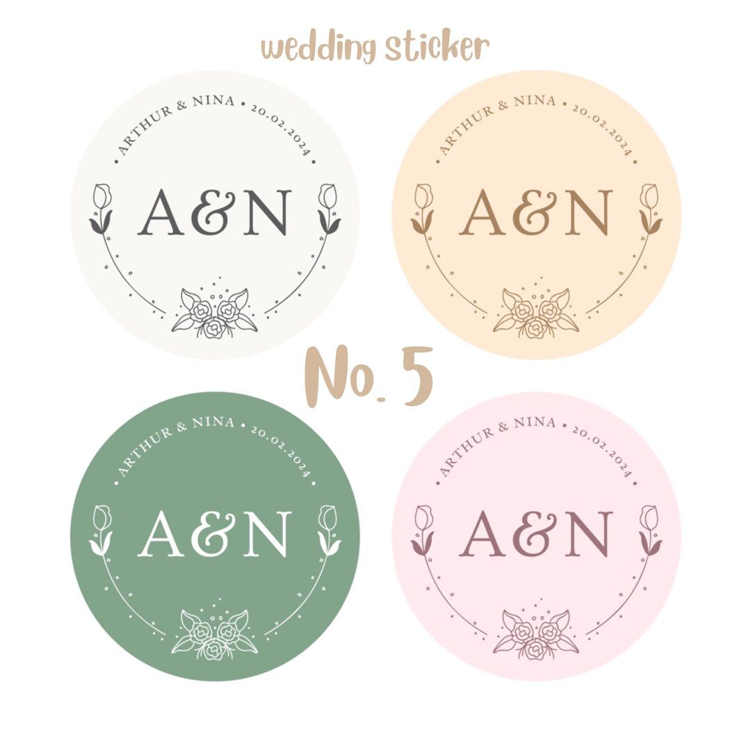 Customised wedding label sticker for door gift, Hobbies & Toys ...