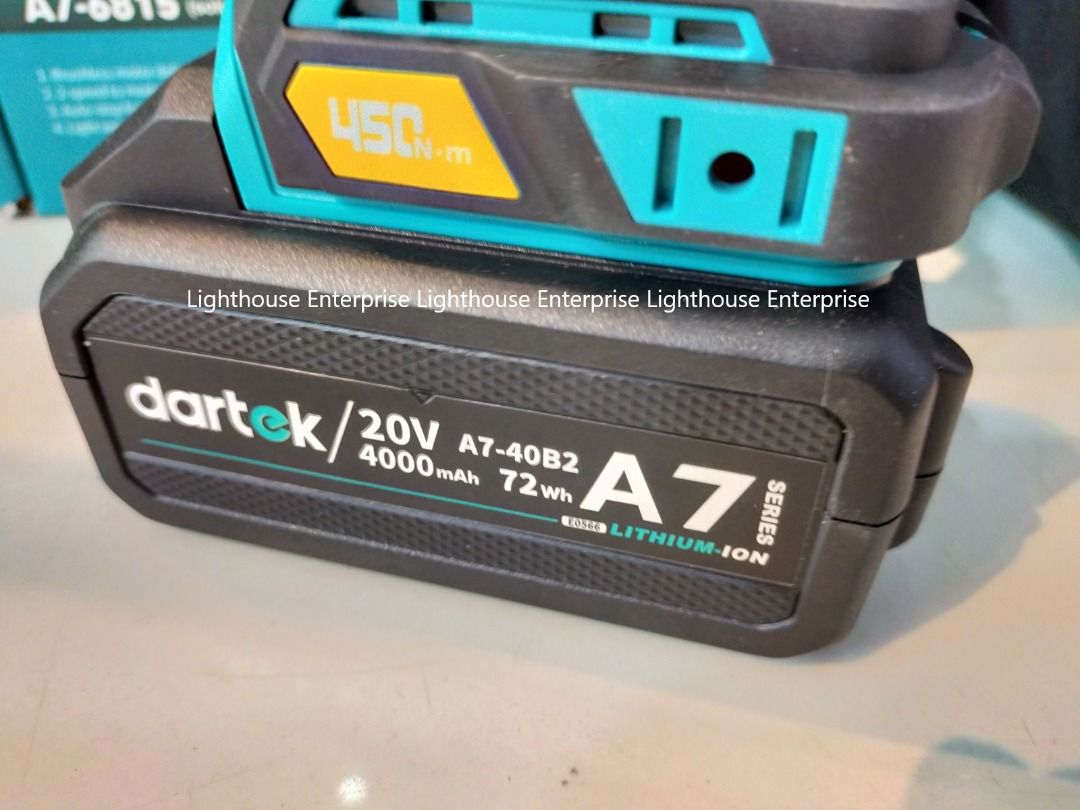 DARTEK Cordless Brushless 20V Impact Wrench (A7-6815), Commercial ...