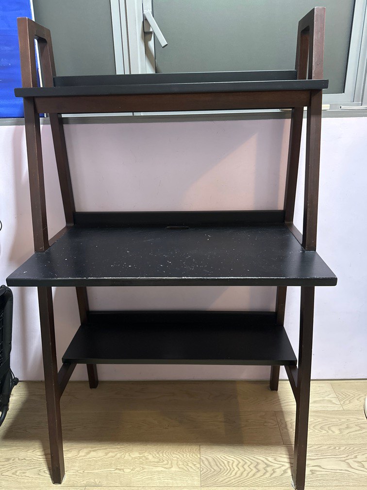 Desk with top and bottom shelf, Furniture & Home Living, Furniture ...