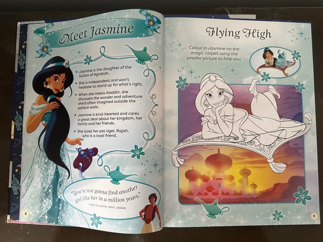 Disney Princess Annual 2020. Jasmine(Aladdin), Belle(Beauty and the ...