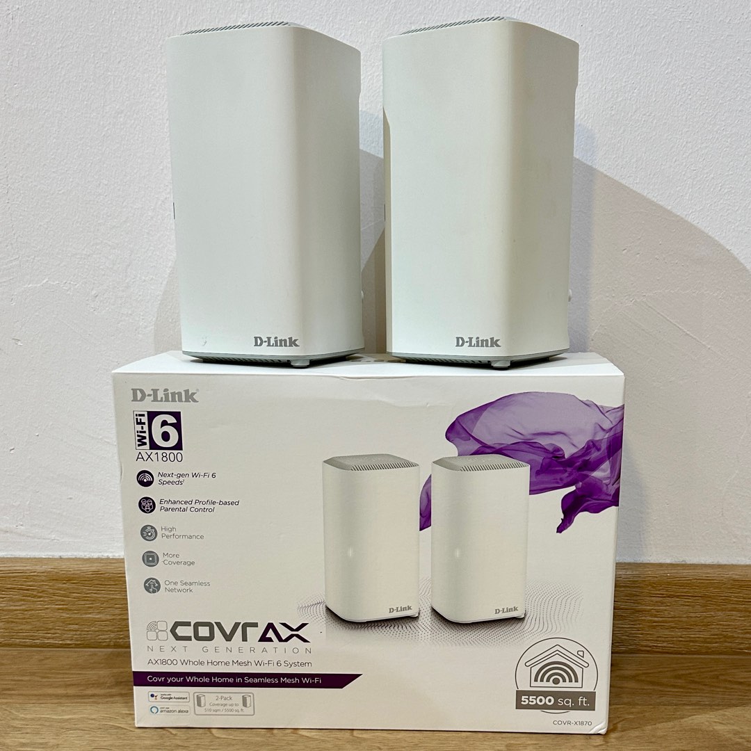 D-Link COVR-X1870 AX1800 Wi-Fi 6 Mesh System, Computers & Tech, Parts ...