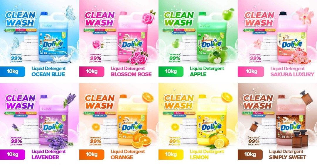 DOLIVE DETERGENT (FLOOR | DISHWASH | CLOTH), Furniture & Home Living ...