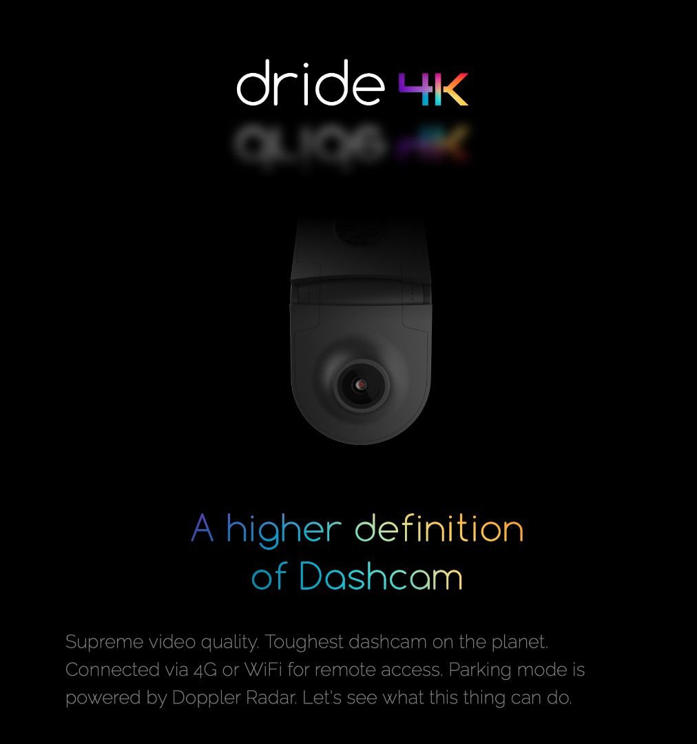 Dride 4K Dashcam (3 channel), 汽車配件, 電子配件 - Carousell
