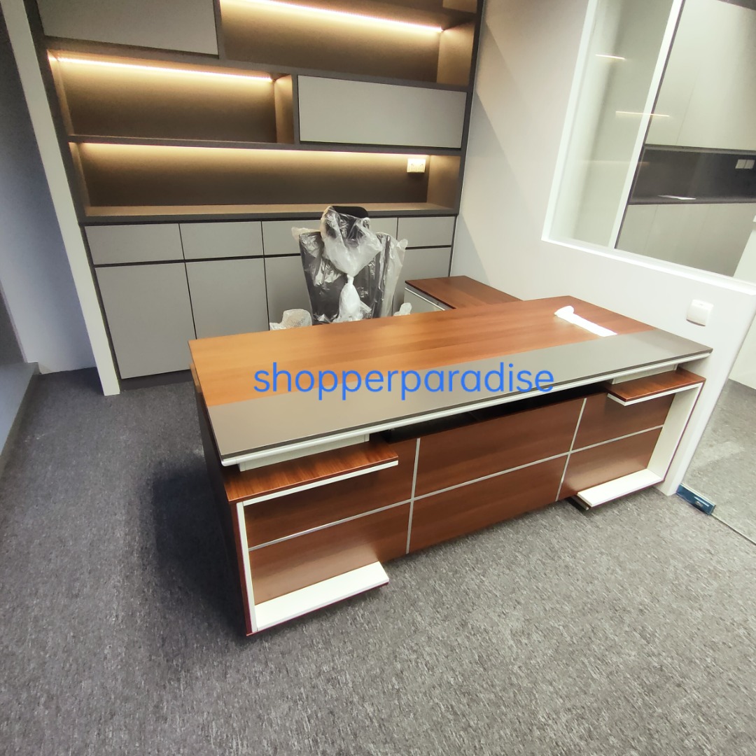 DT 018 Director Table w Swappable Cabinet/Executive Table Video ...