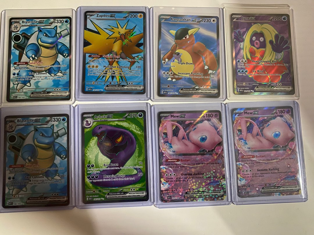 Pokemon cards - 151 english FA, exes [Blastoise ex // Jynx ex // Zapdos ...