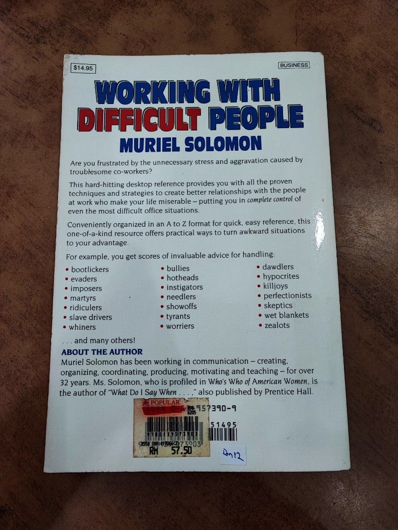 (ENG) Working With Difficult People, Hobbies & Toys, Books & Magazines ...