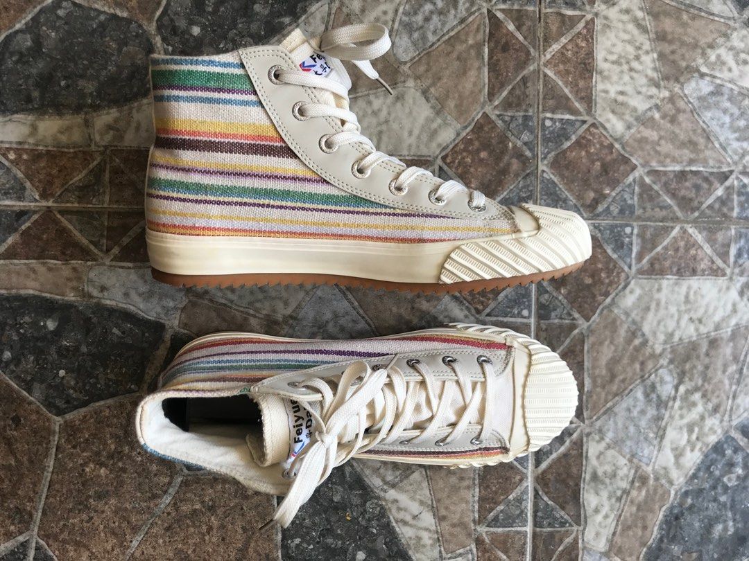 Feiyue Dafu "Rainbow fabric" Workwear Hi Top Sneakers, Men's Fashion ...