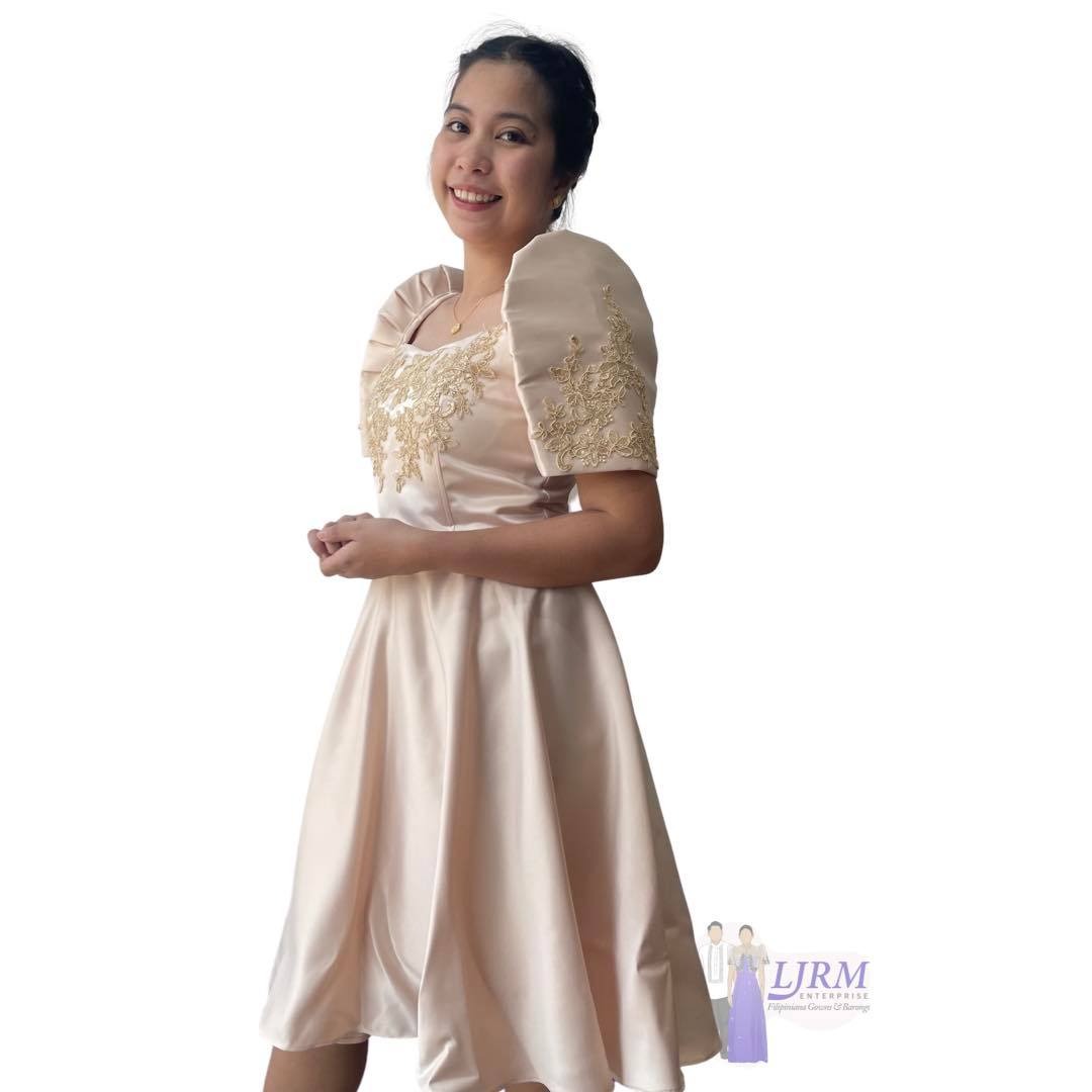 Filipiniana A line Dress for Graduation or any formal events, Women's ...