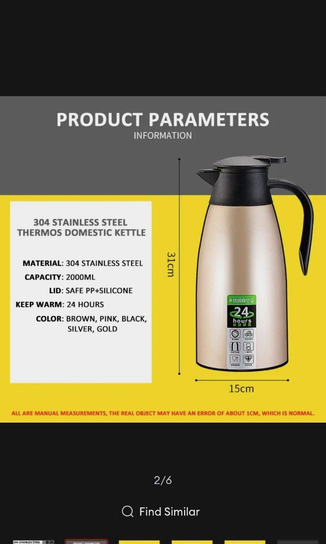 Flask hot flask thermus, TV & Home Appliances, Kitchen Appliances ...