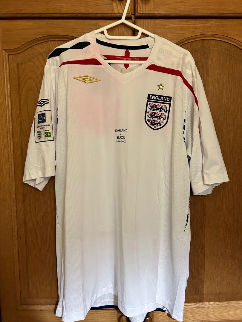 Football jersey ENGLAND HOME KIT COMMEMORATIVE WEMBLEY GAME 01-06-2007 ...