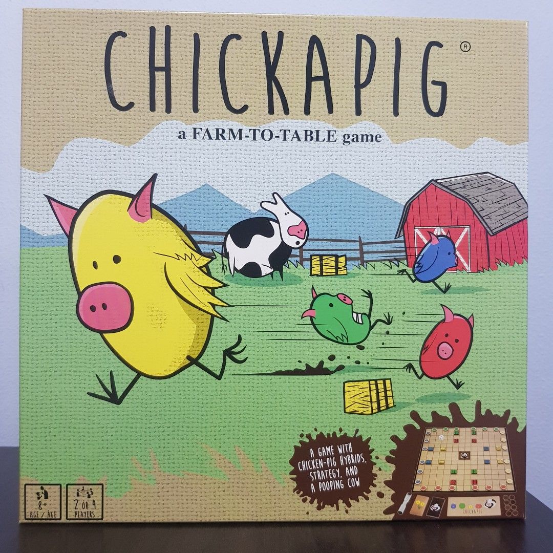 (Free mail) Chickapig Board game |2 or 4 players|Ages 8 and up| chess ...