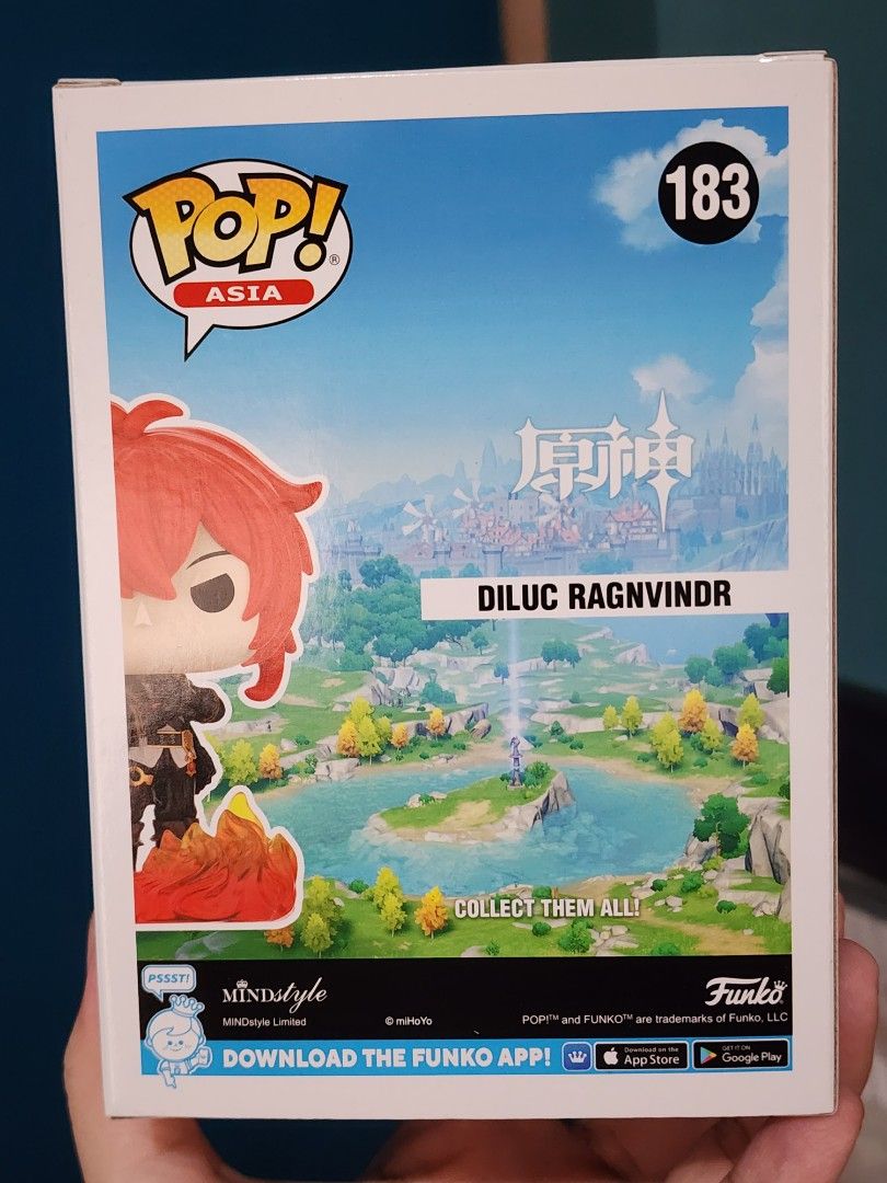 Genshin Impact Funko pop - Diluc Ragnvindr (1st release), Hobbies ...