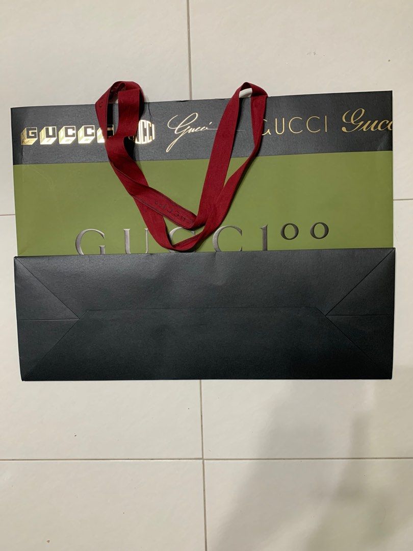 Gucci paper bag, Luxury, Accessories on Carousell