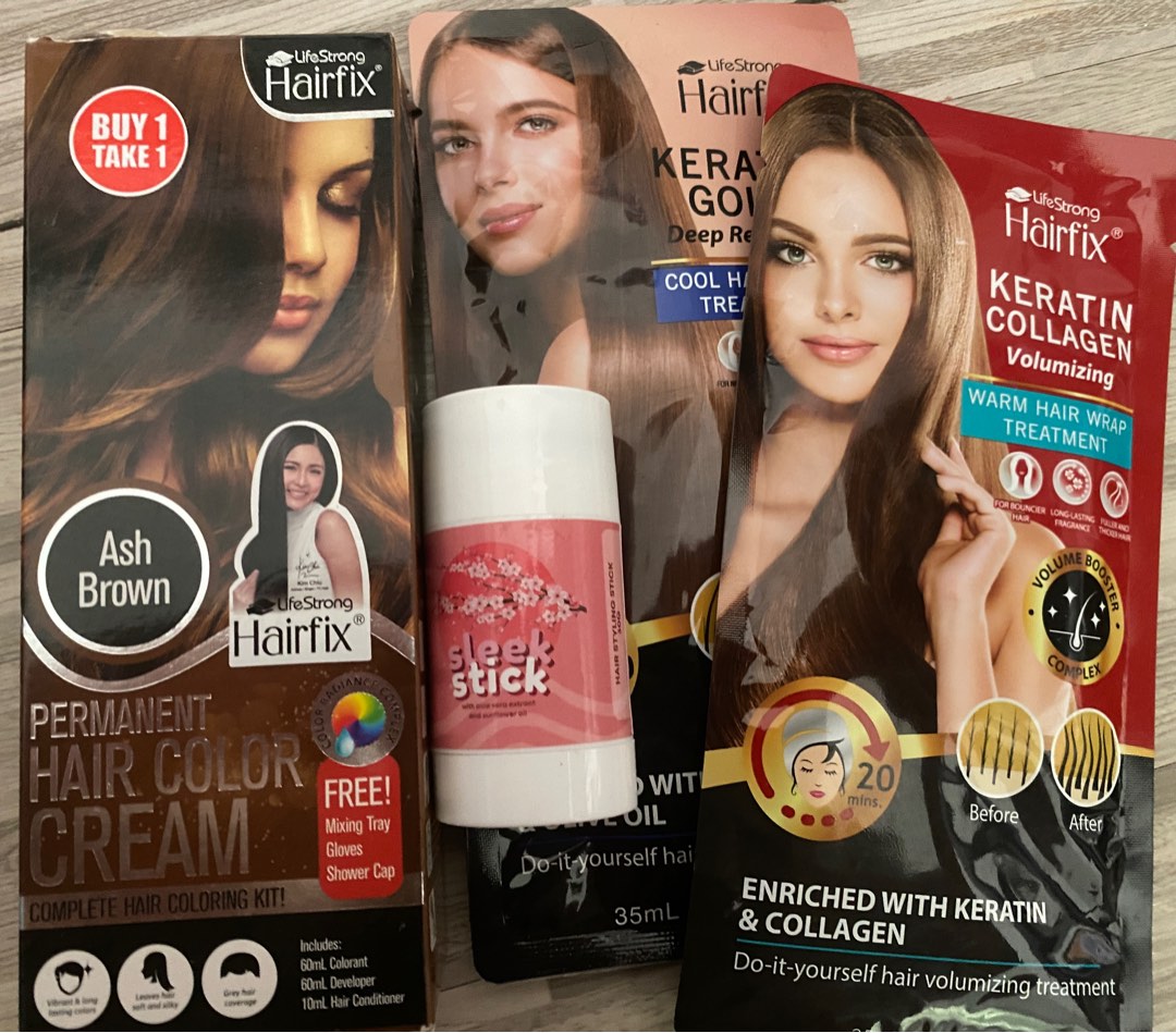 Hairfix haircolor, keratin treatment hair mask + sleek stick, Beauty ...
