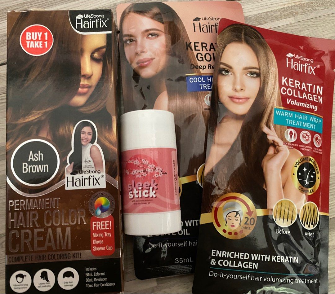 Hairfix haircolor, keratin treatment hair mask + sleek stick, Beauty ...