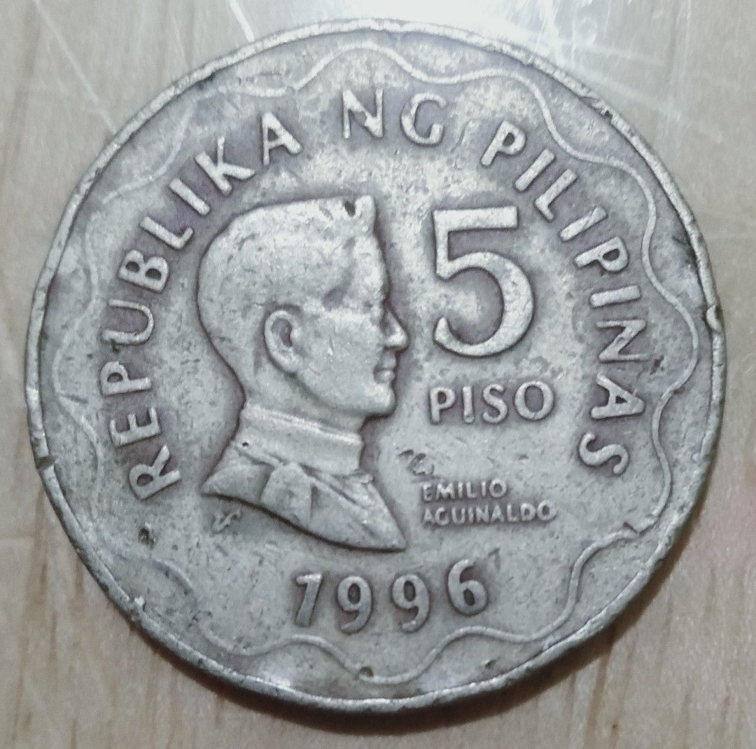 Hard to find 1996 ment mark 5 peso coin, Hobbies & Toys, Memorabilia & Collectibles, Currency on ...