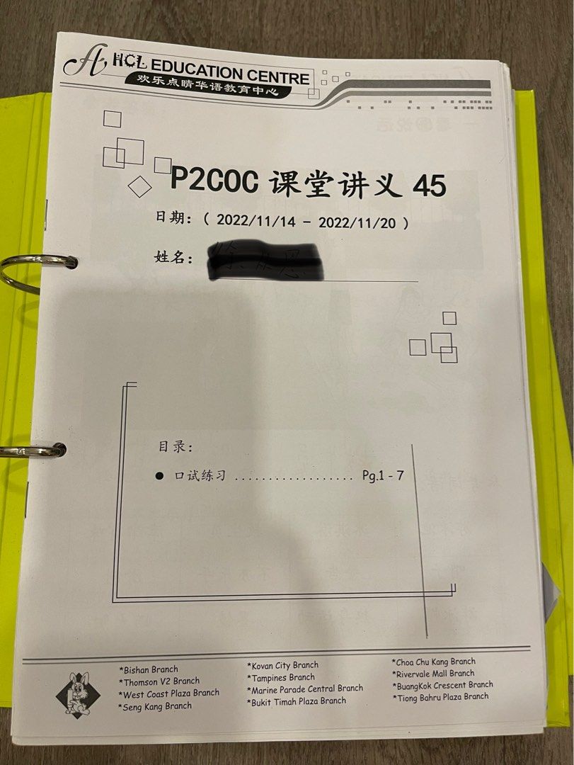 HCL Chinese tuition notes P2 & P3 & P5, Hobbies & Toys, Books ...