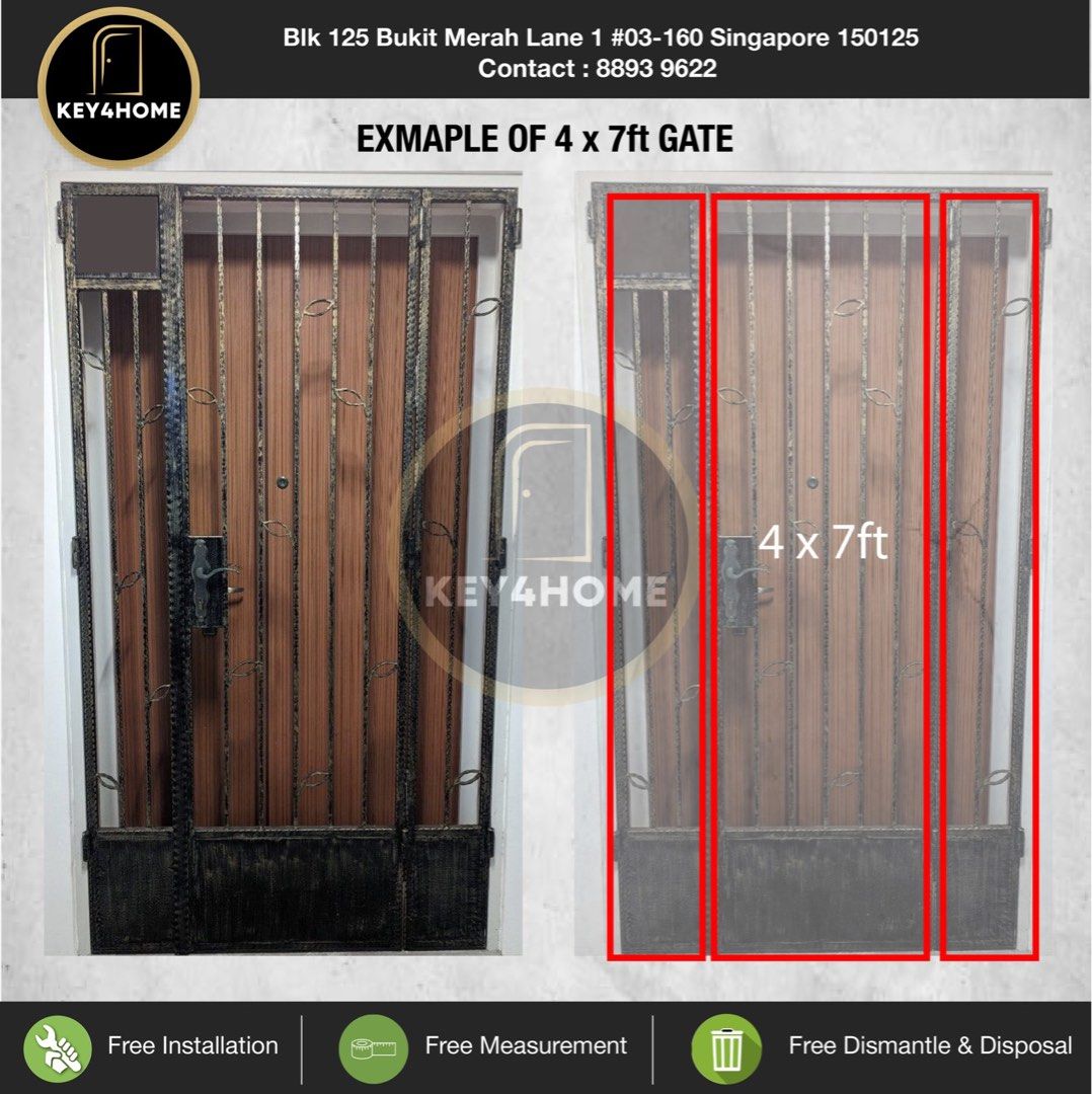 Horizontal Privacy Gate, Furniture & Home Living, Security & Locks ...