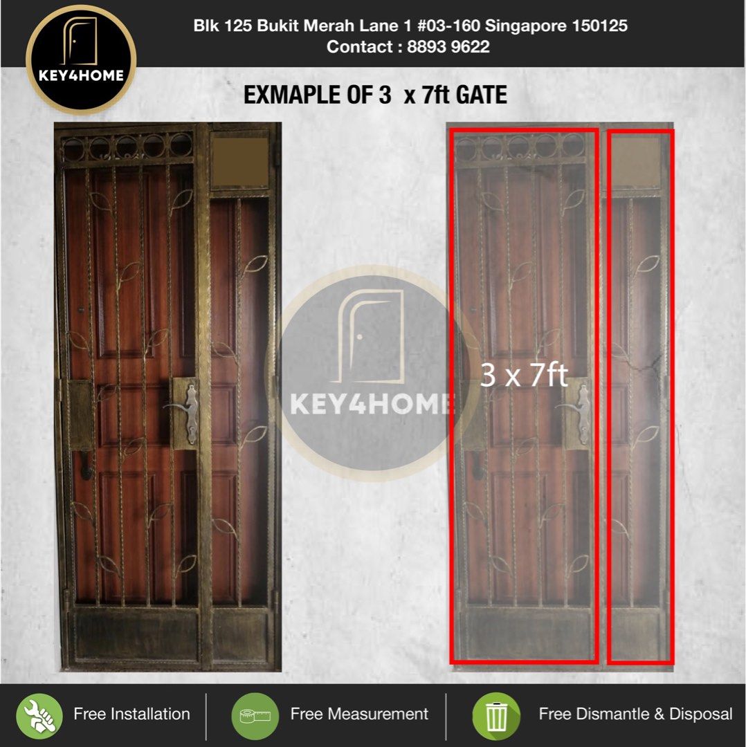 Horizontal Privacy Gate, Furniture & Home Living, Security & Locks ...