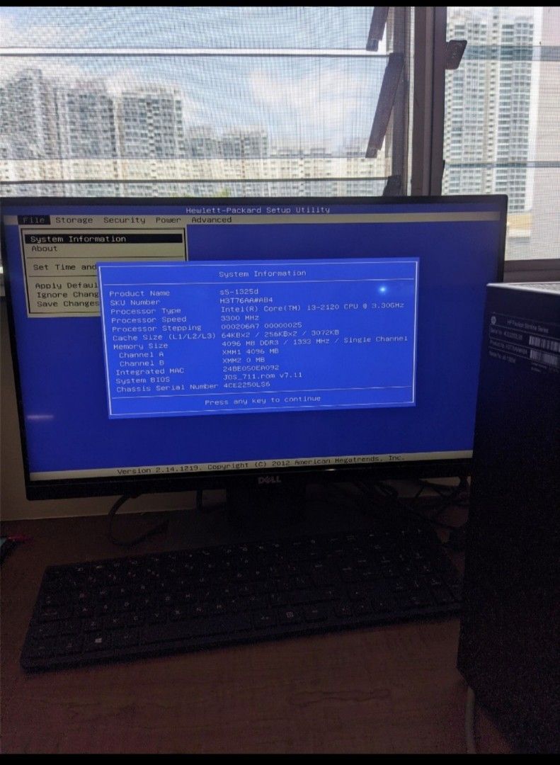 HP Pavilion. Intel i3-2120 CPU + 4GB Ram + 500GB HDD + built-in Wifi ...