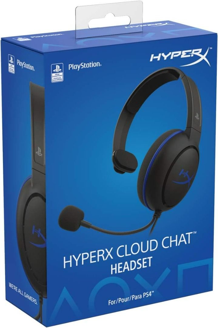 HyperX Cloud Chat Headset (PS - Blue Package), Audio, Headphones ...