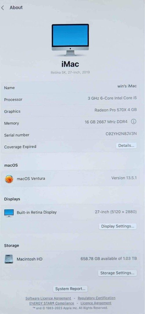 IMac 27 inch 5K 2019, Computers & Tech, Desktops on Carousell