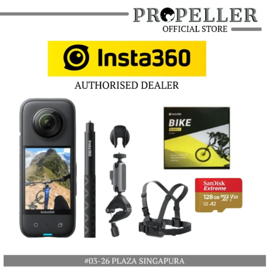 Insta360 X3 Free Invisible Selfie Stick and 128GB SD Card, Photography ...