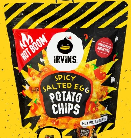 IRVINS HOT BOOM [Bundle 2] SALTED EGG POTATO CHIPS (95G) + Salted Egg ...