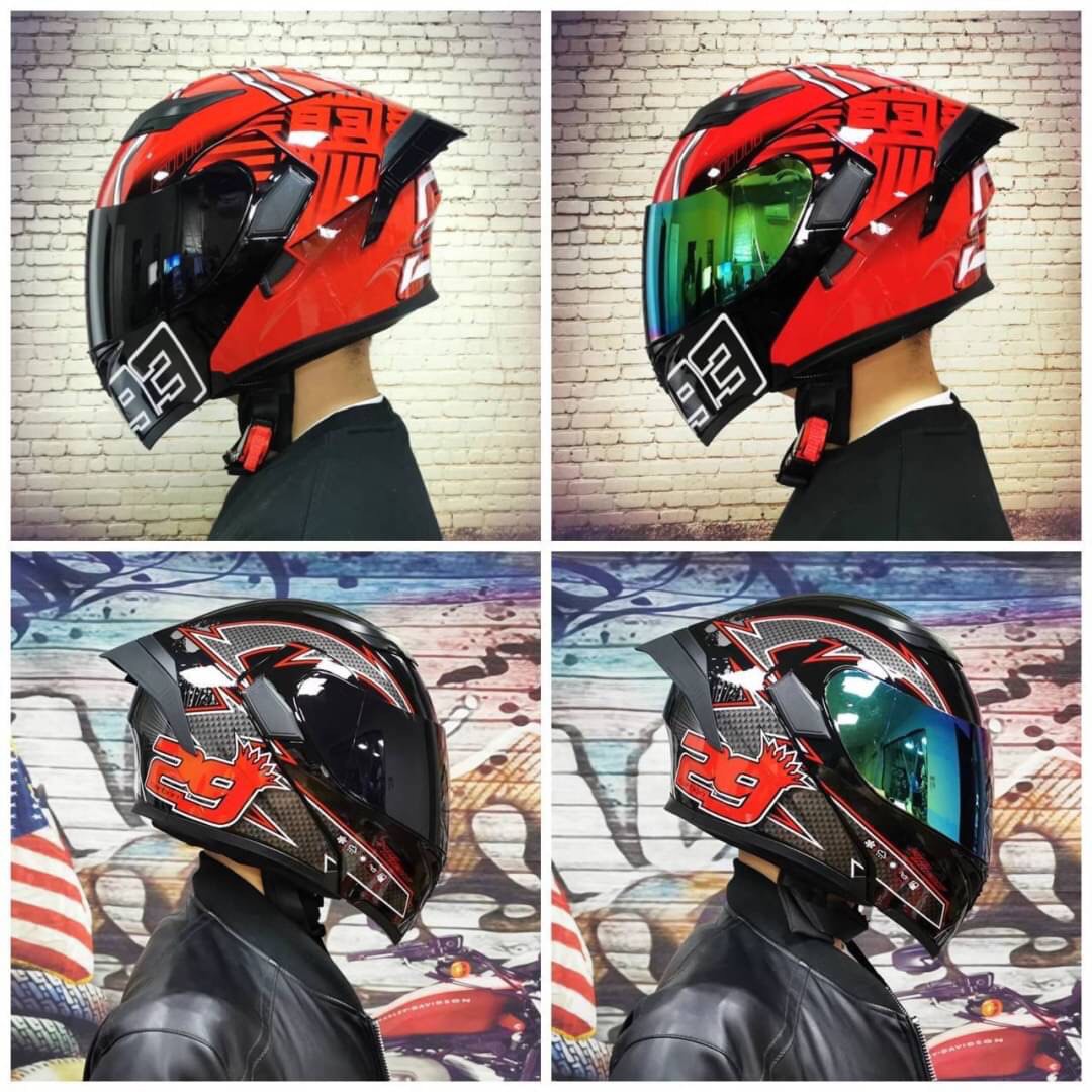 JIEKAI modular motorbike helmet with DOT certification and double visor ...