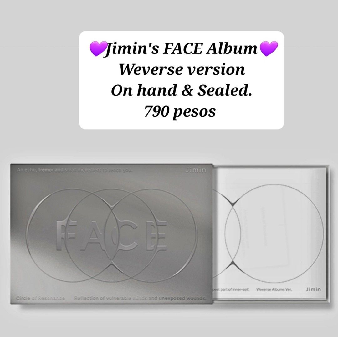 Jimin's FACE Album Weverse Version, Hobbies & Toys, Memorabilia ...