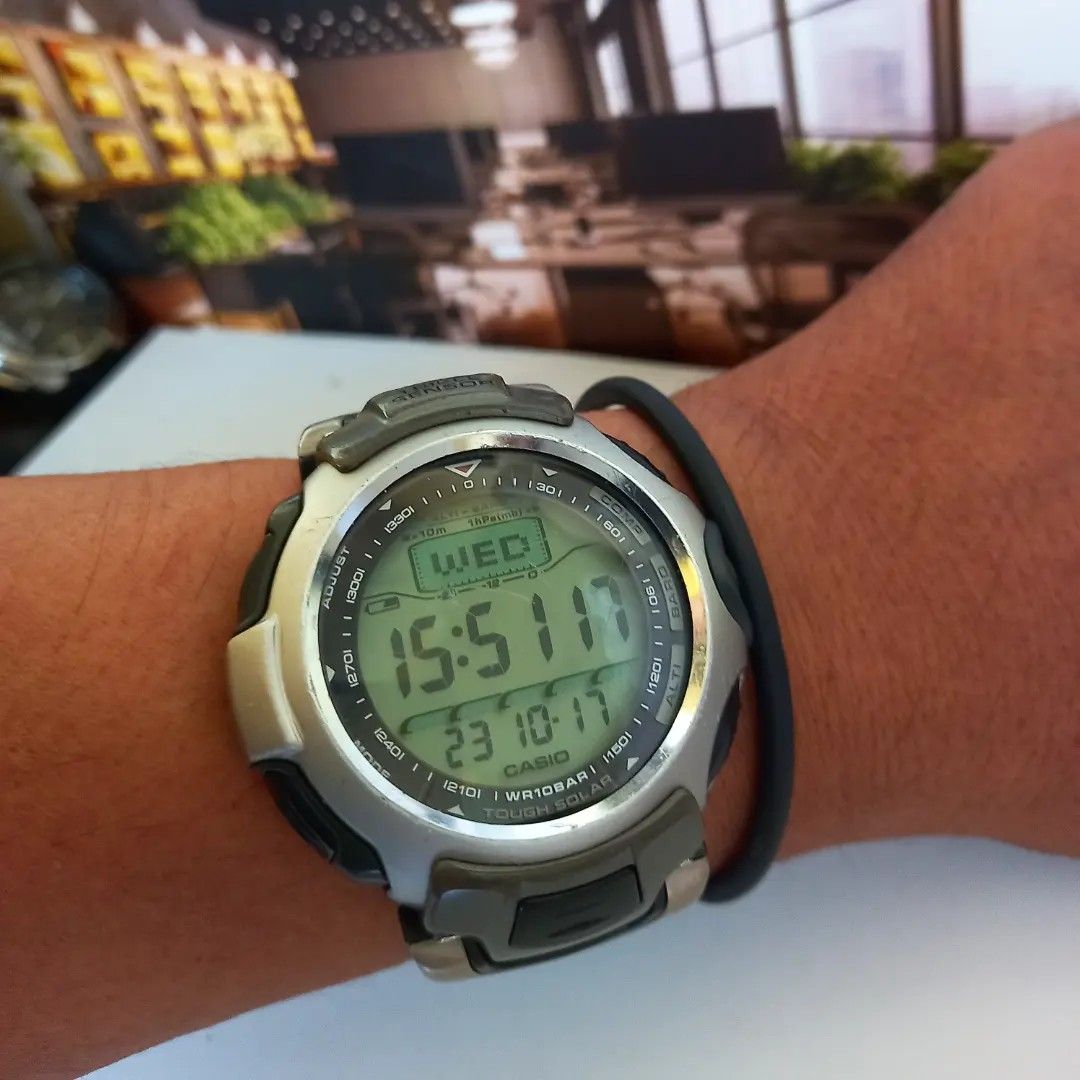 Jj02841 jam tangan pria casio protrek prg 50 triple sensor, Fesyen Pria, Jam Tangan di Carousell