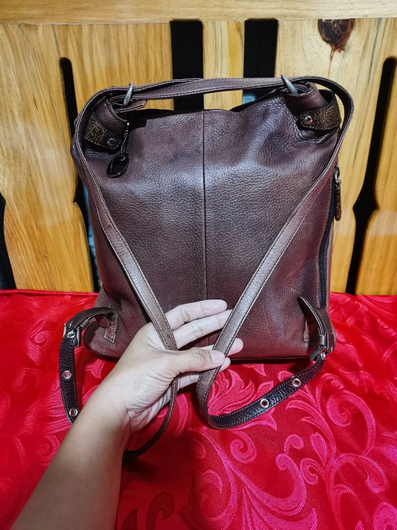 JRA bullfrog leather backpack tote bag, Women's Fashion, Bags & Wallets, Backpacks on Carousell