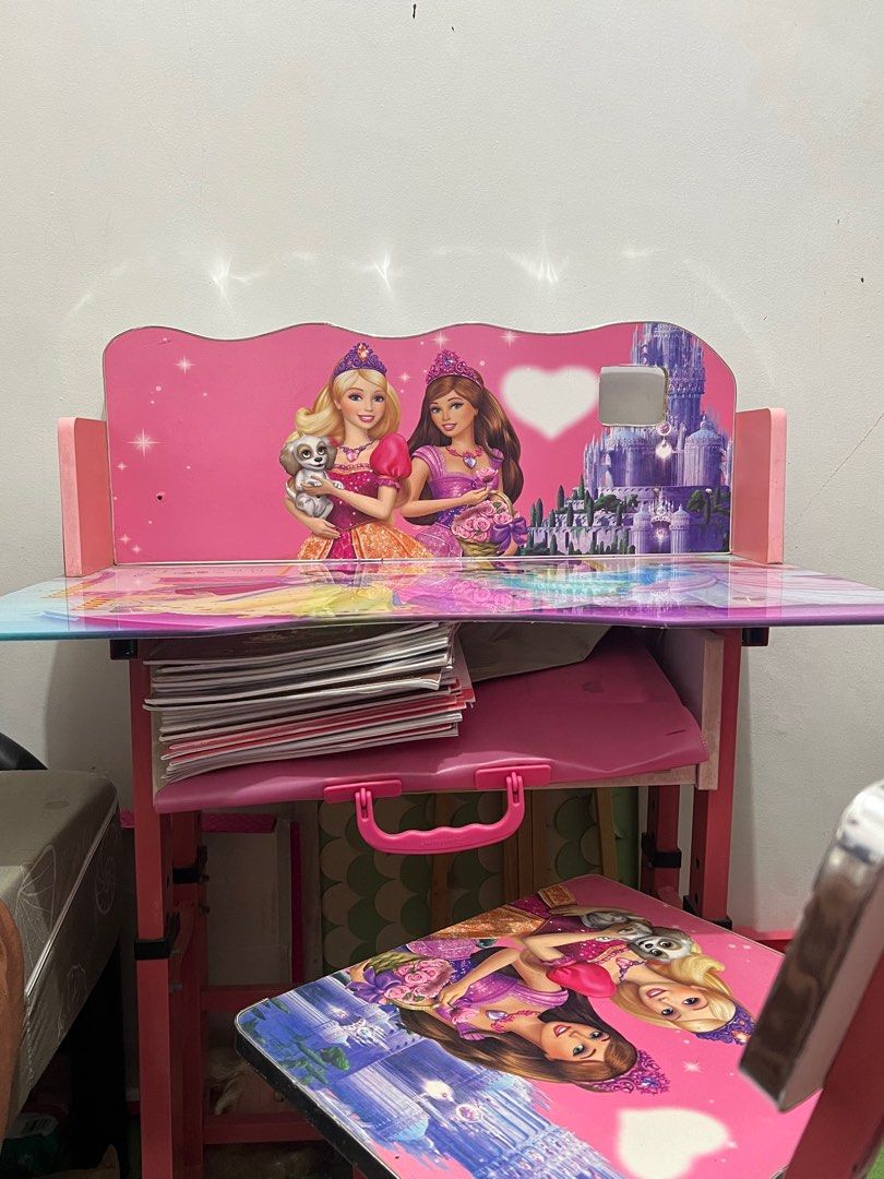 Kids Study Table - Princess Barbie, Babies & Kids, Baby Nursery & Kids ...