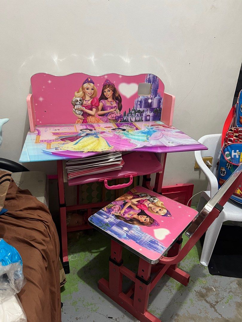 Kids Study Table - Princess Barbie, Babies & Kids, Baby Nursery & Kids ...