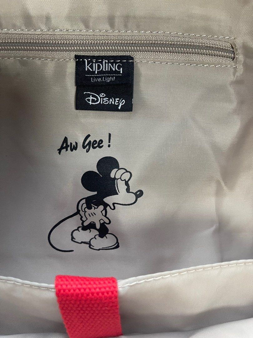 Kipling x Disney Mickey Anniversary Red Backpack, Women's Fashion, Bags ...