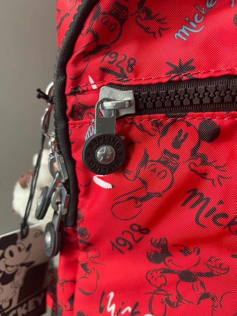 Kipling x Disney Mickey Anniversary Red Backpack, Women's Fashion, Bags ...