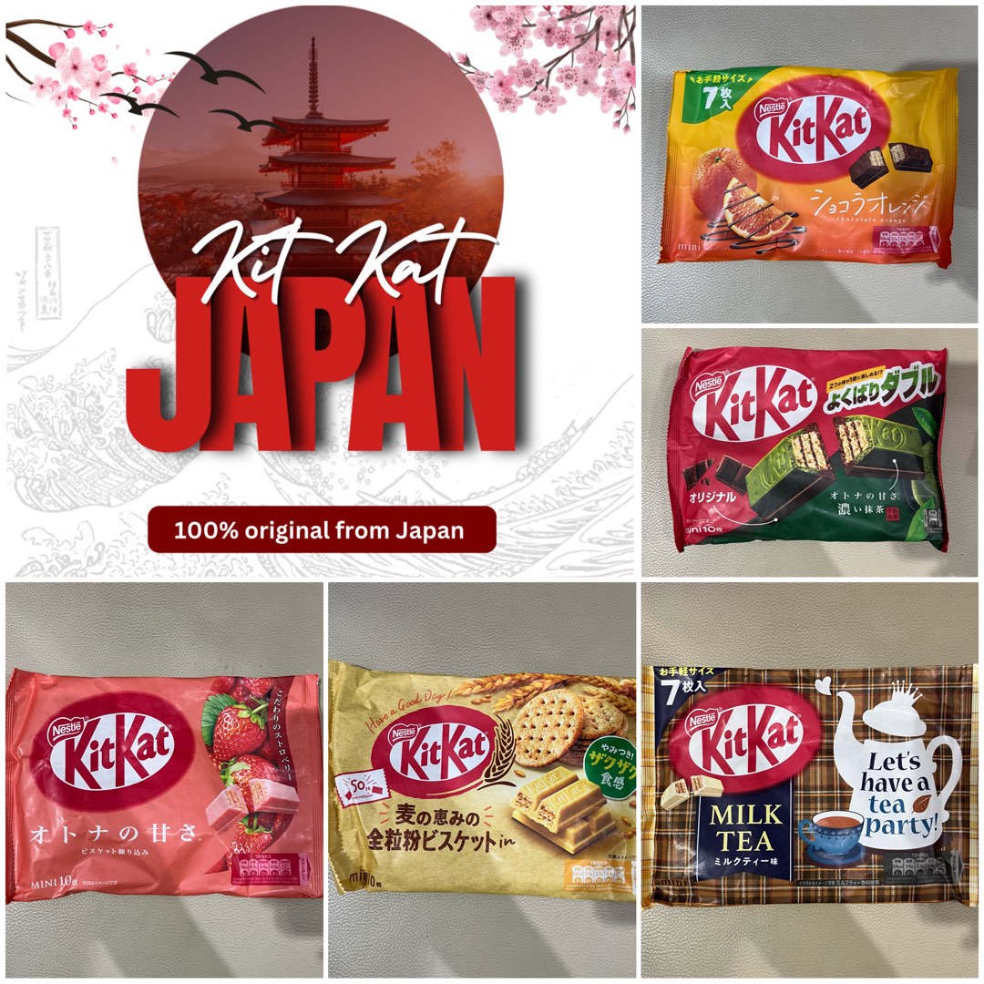 Kitkat Japan Limited Edition Coklat Snack Milk Tea | Green Tea ...
