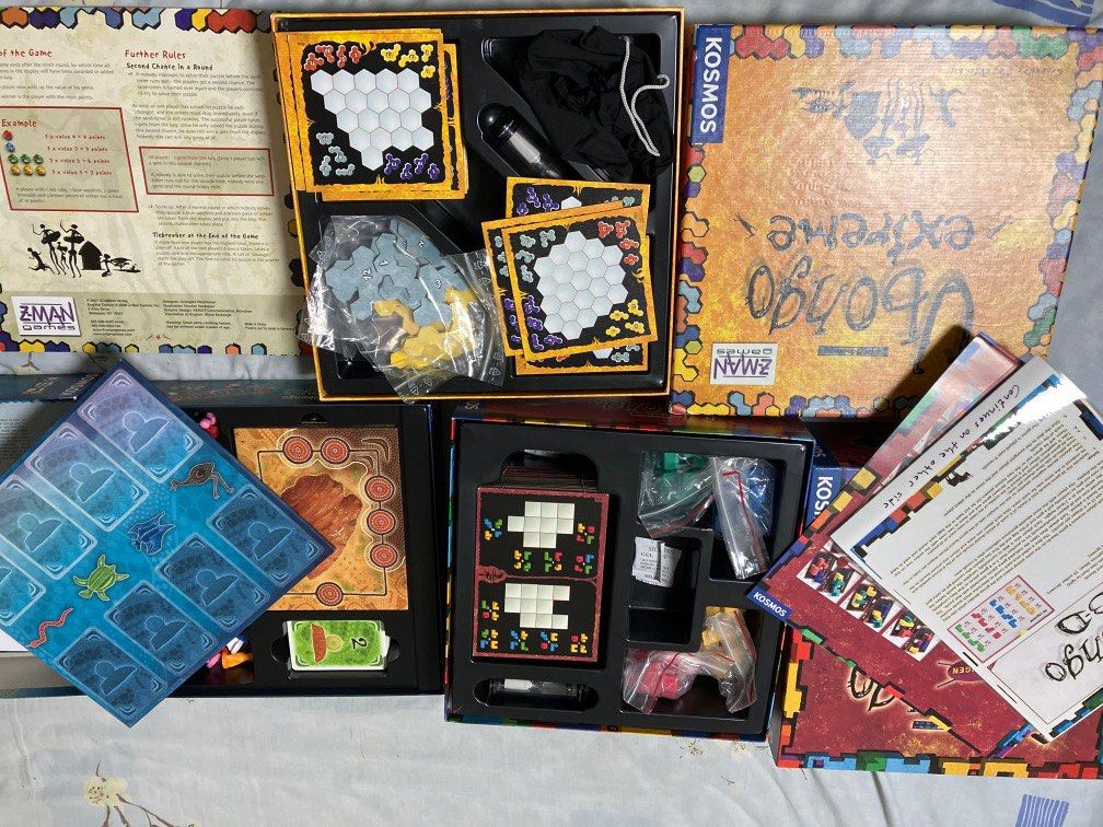 KOSMOS board game bundle-Ubongo 3D, Ubongo Extreme and Uluru, Hobbies ...