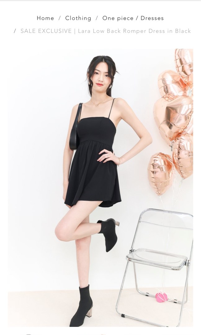 Lara Low back Romper Dress, Women's Fashion, Dresses & Sets, Dresses on ...