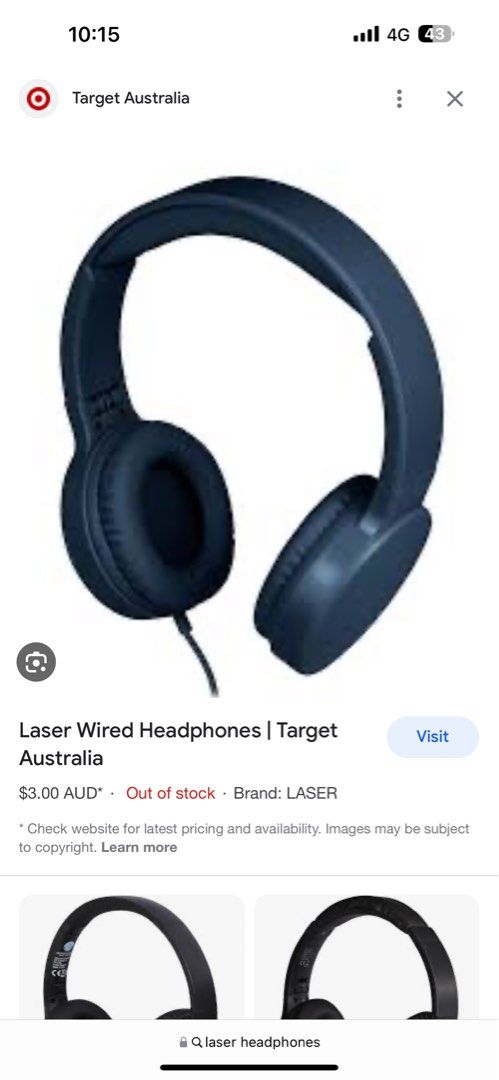 Laser Wired Headphones, Audio, Headphones & Headsets on Carousell