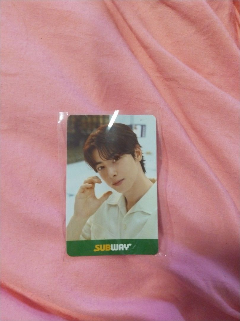 (LAST ONE! ) Cha Eun-Woo photo card from subway, Hobbies & Toys ...