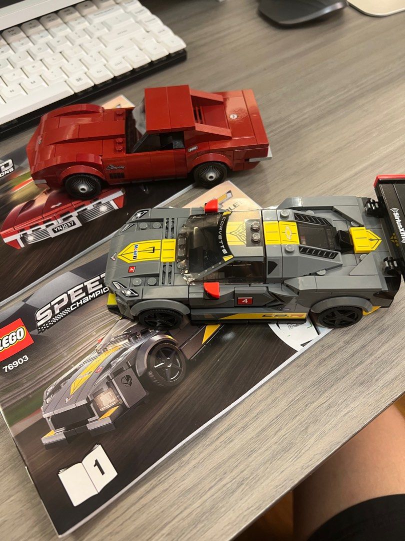 lego 76903 chevrolet corvette c8.r race car and 1968 chevrolet corvette ...