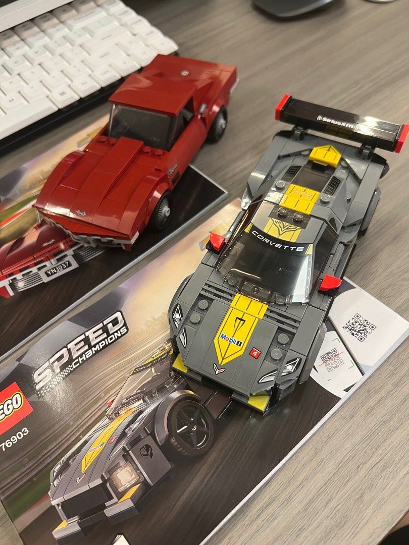 lego 76903 chevrolet corvette c8.r race car and 1968 chevrolet corvette ...