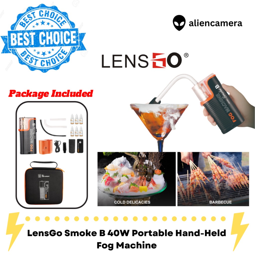 LensGo Smoke B 40W Portable Hand-Held Fog Machine, Photography ...
