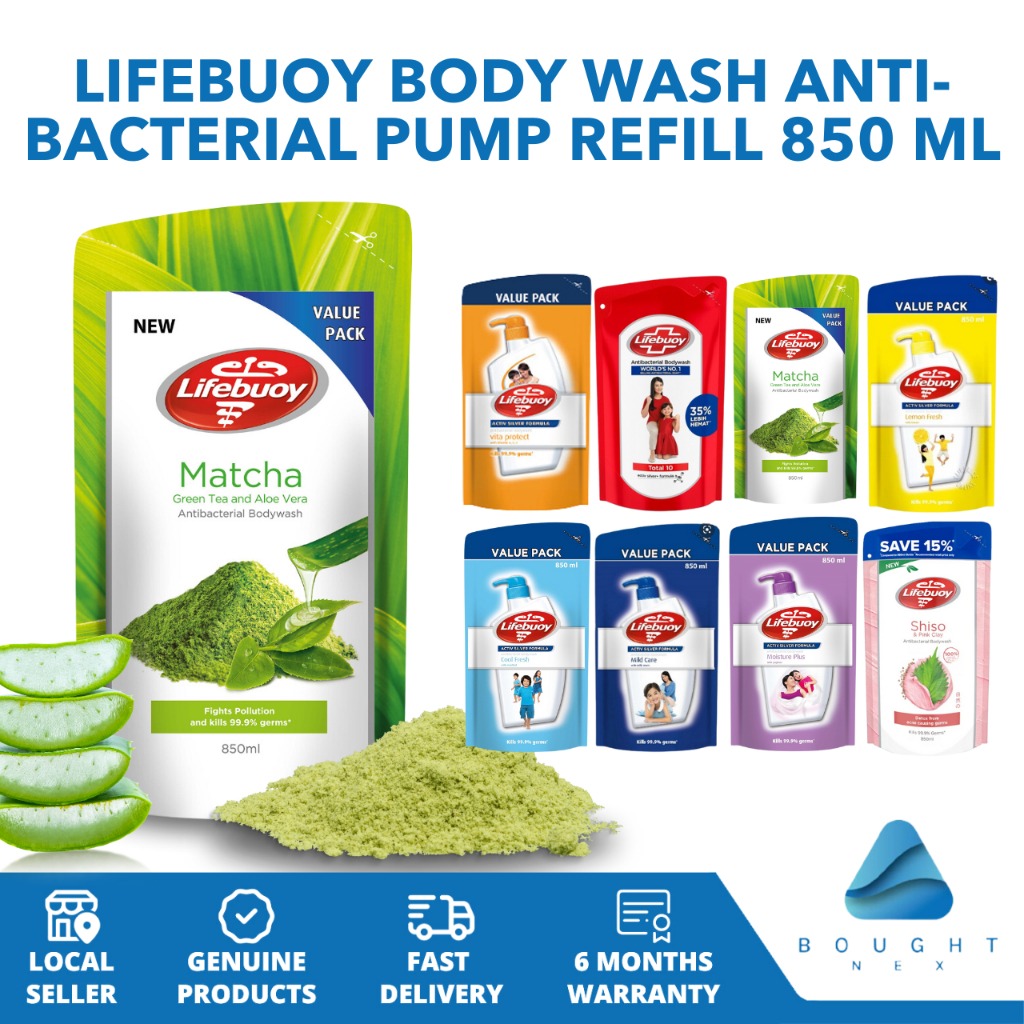 Lifebuoy Body Wash Anti-bacterial Refill 850ml Total 10 Cool Fresh ...